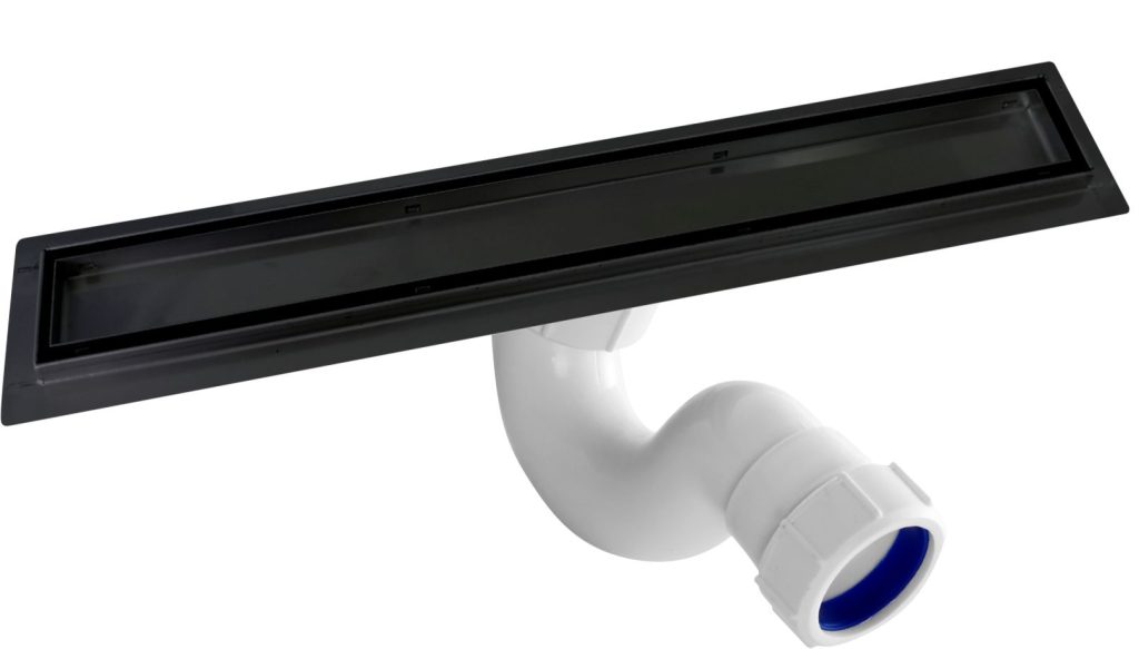 Brevik Shower Channel Black 250mm 304 Stainless Steel – De-Niche Finishing