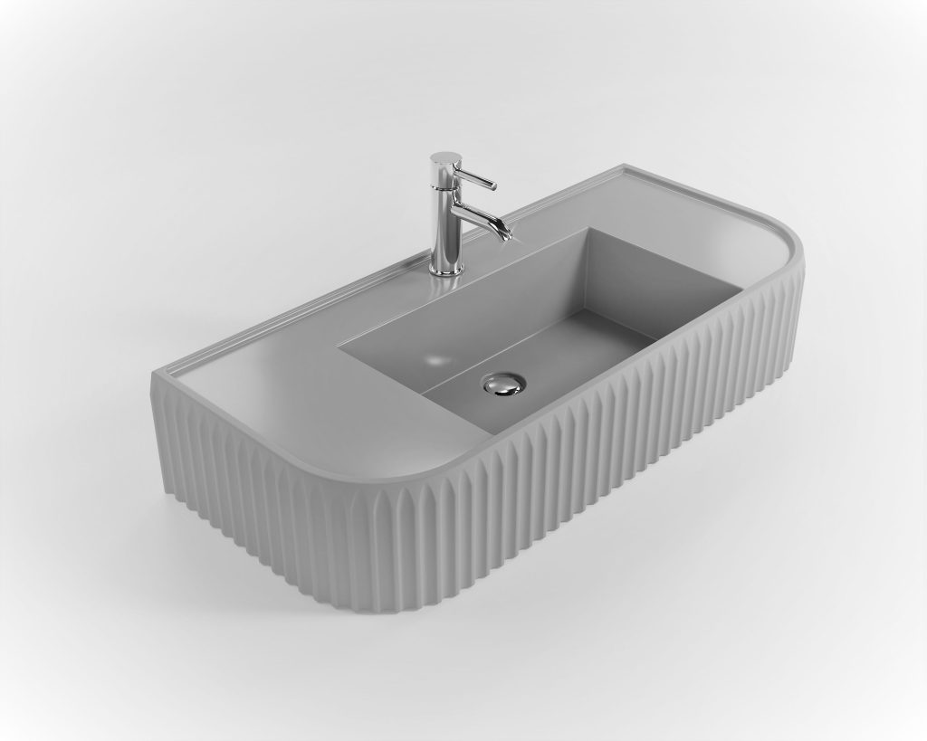Greco Basin – Concrete Grey – De-Niche Finishing